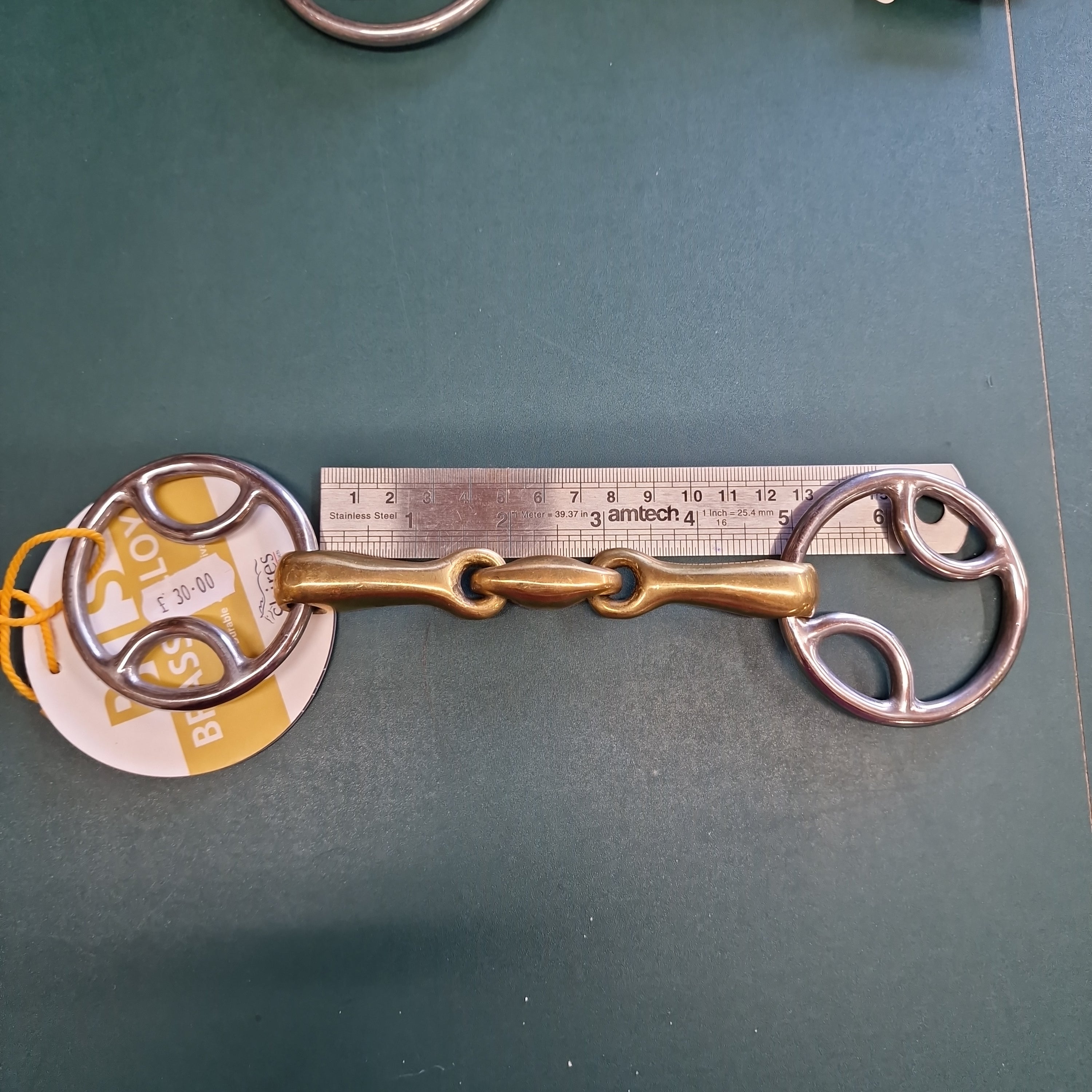 4.5" loop ring bevel copper lozenge snaffle bit B129 – The Bit Doctor