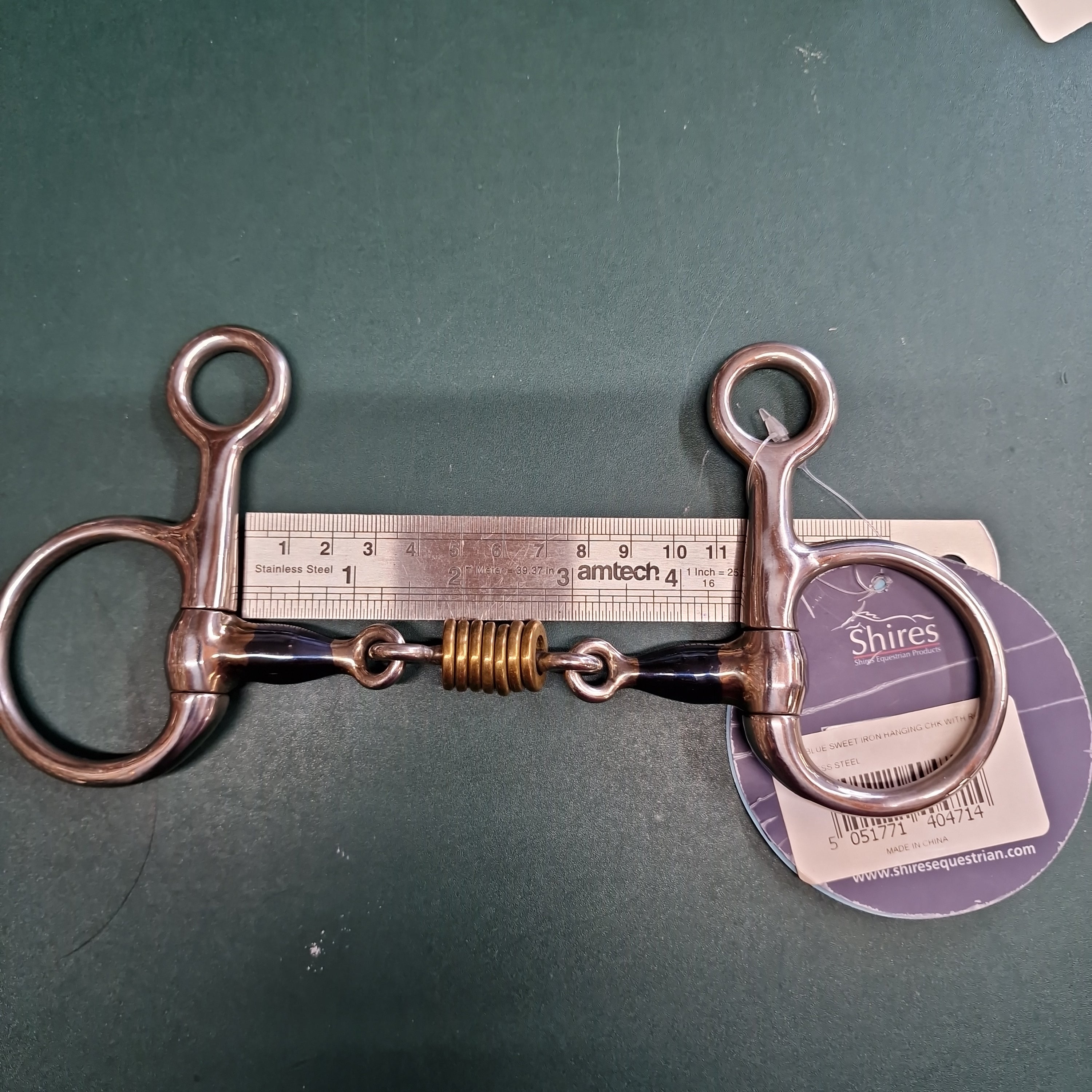 4.5" hanging cheek sweet iron copper roller snaffle bit B127 – The Bit Doctor