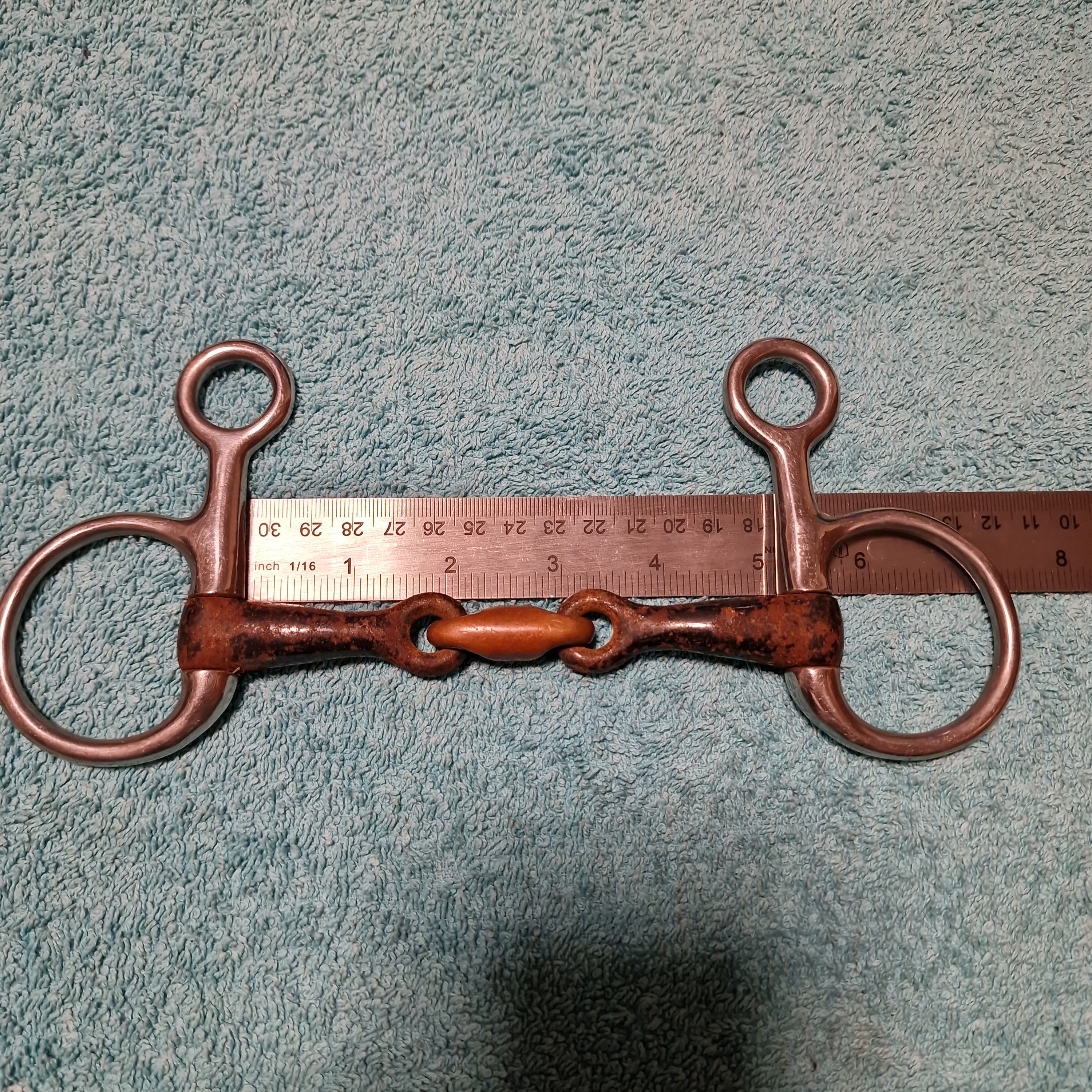 5" hanging cheek sweet iron copper lozenge snaffle bit B71 – The Bit Doctor