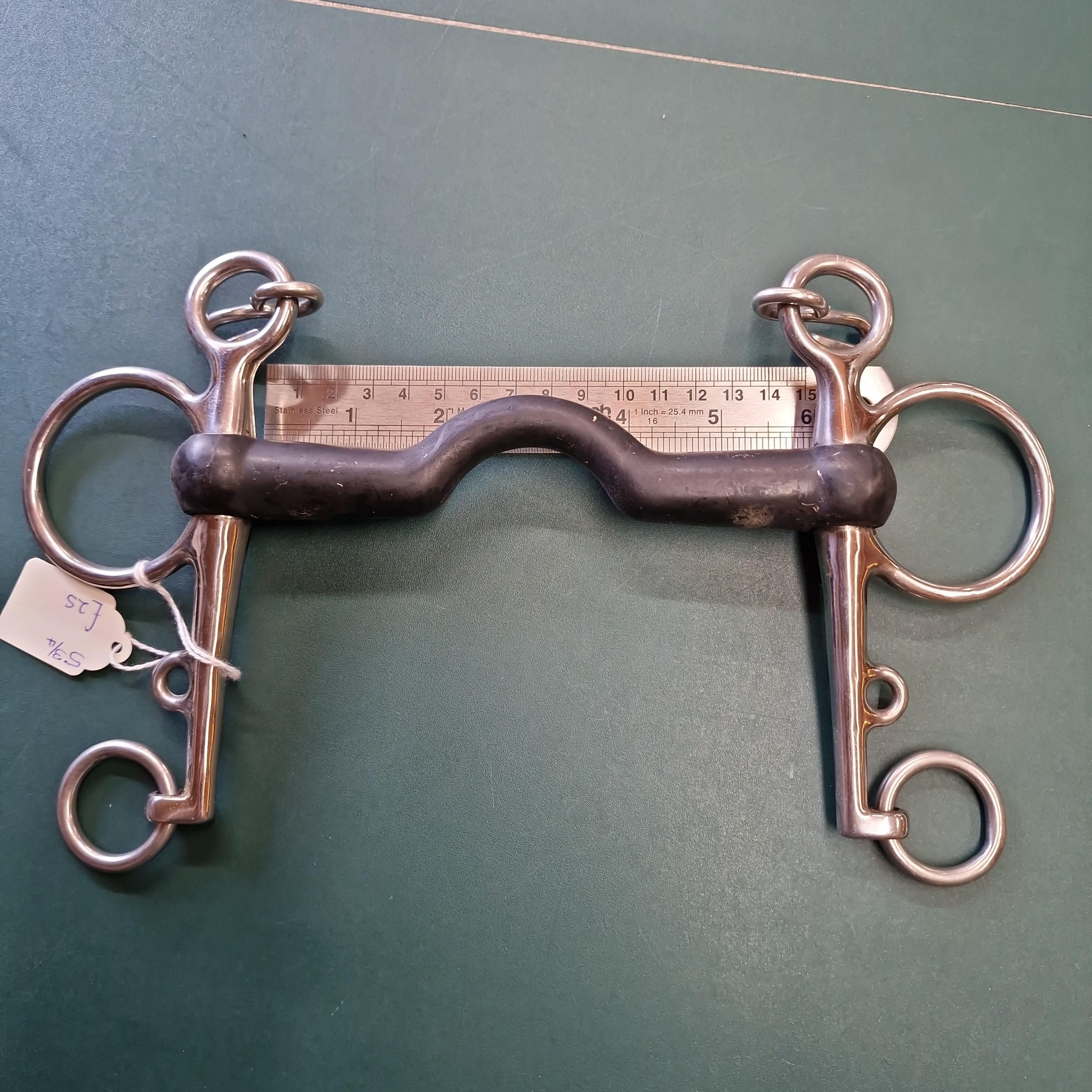 5.75" Rubber Ported pelham bit B608 – The Bit Doctor