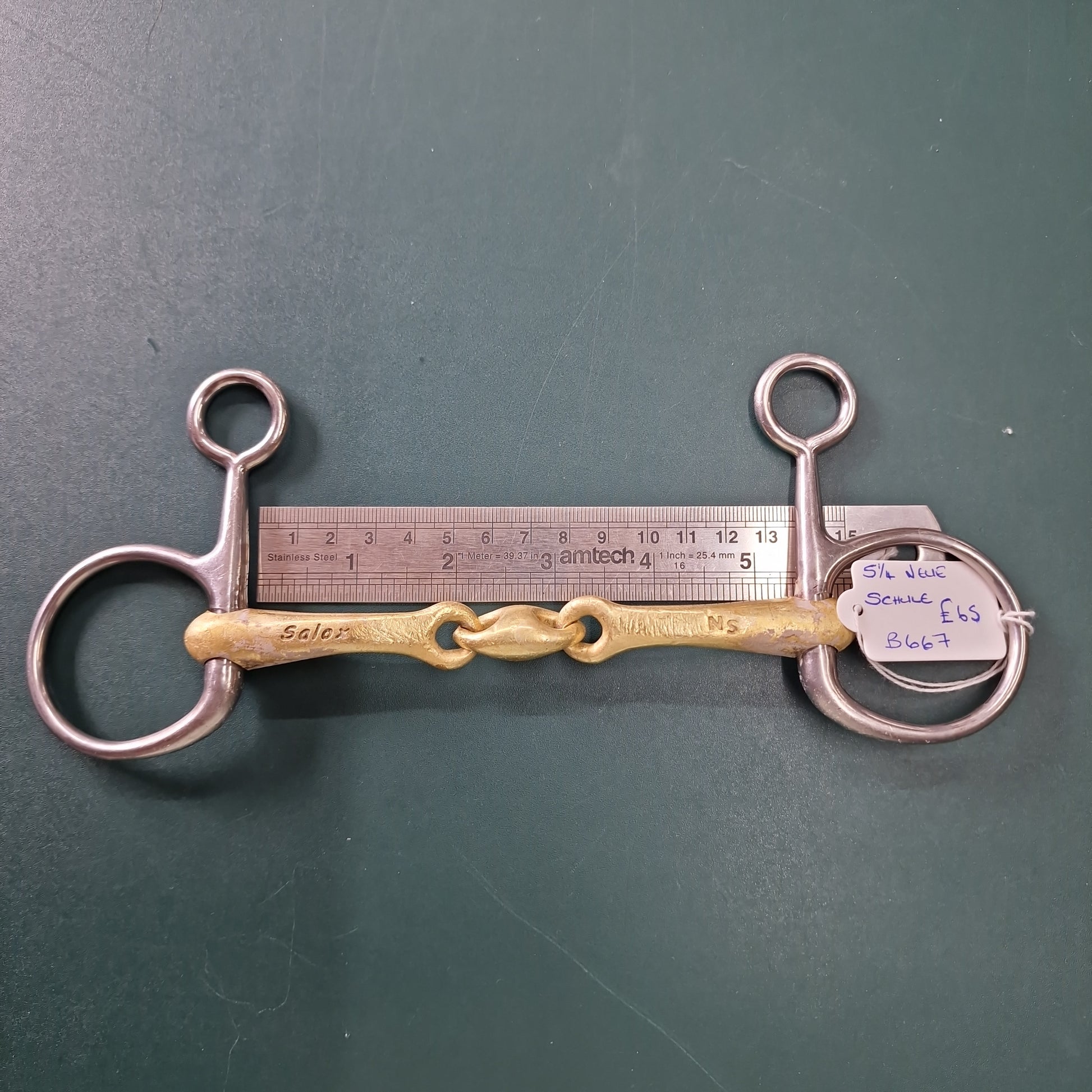 5.25" Neue Schule Hanging Cheek Lozenge Snaffle bit B667 – The Bit Doctor
