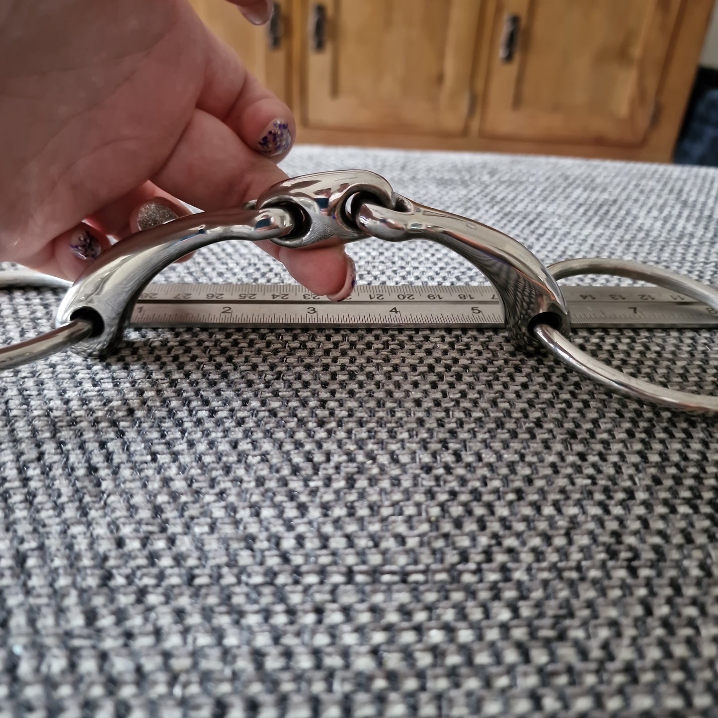 5.25" Loose Ring Square Edge Anatomical Curved Lozenge snaffle bit B70 ...