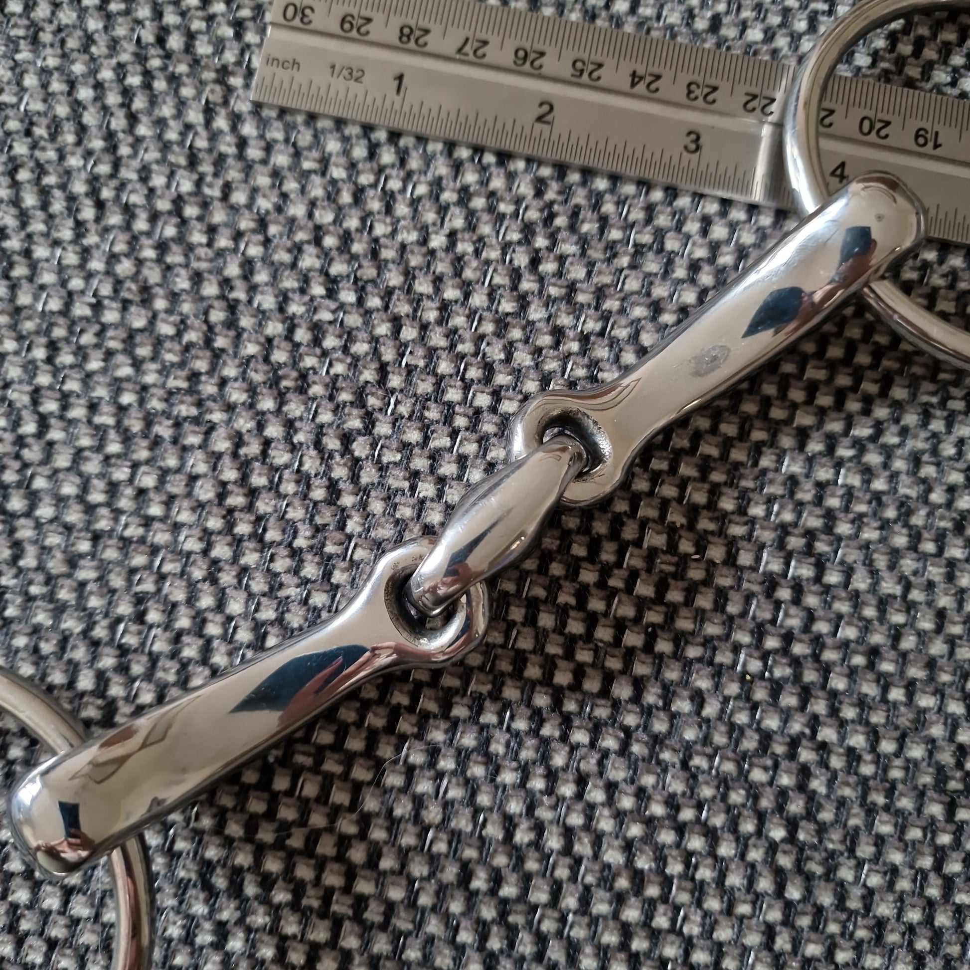 5.25" Loose Ring Square Edge Anatomical Curved Lozenge snaffle bit B70 ...