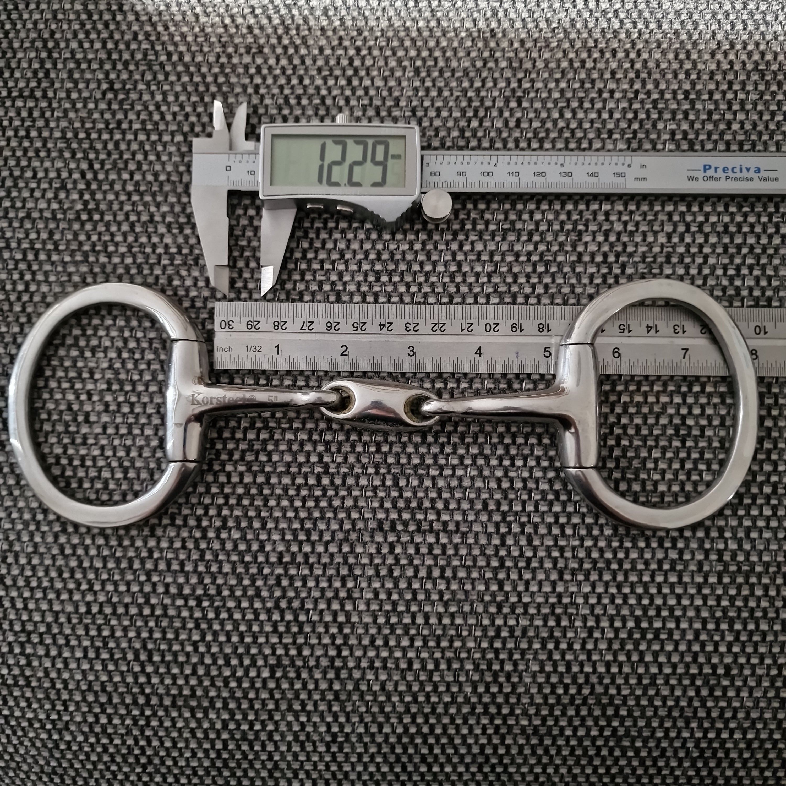 5" Korsteel Curve Eggbutt Lozenge Anatomical Snaffle bit B216 – The Bit ...