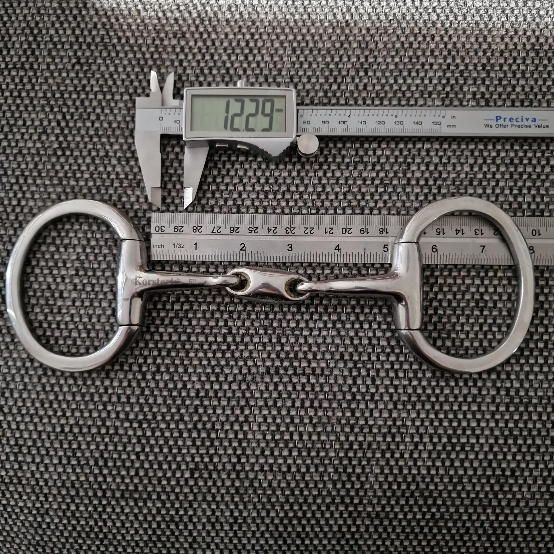 5" Korsteel Curve Eggbutt Lozenge Anatomical Snaffle bit B216 – The Bit ...