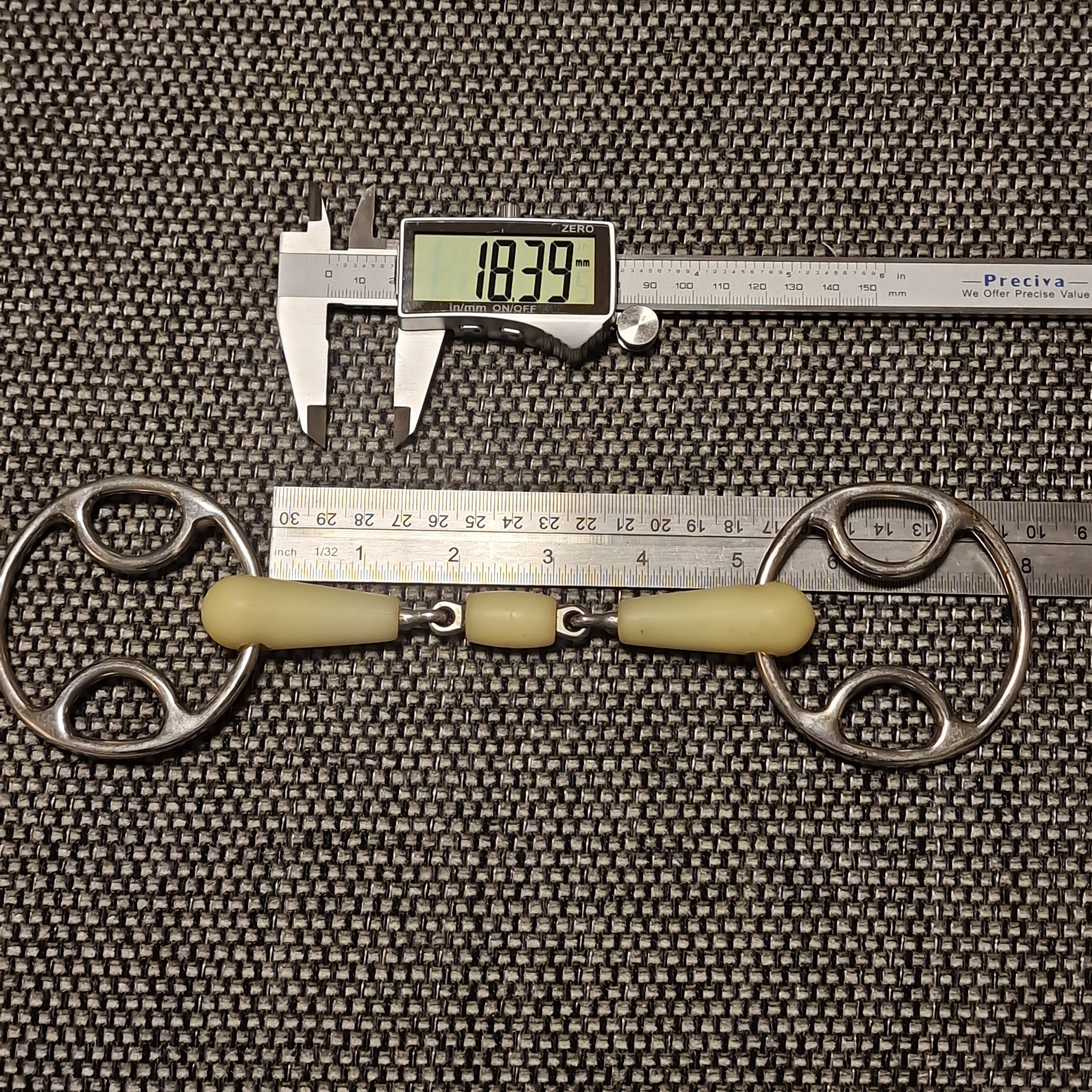 5" Happy Mouth Loop ring Bevel Lozenge Snaffle bit B654 – The Bit Doctor
