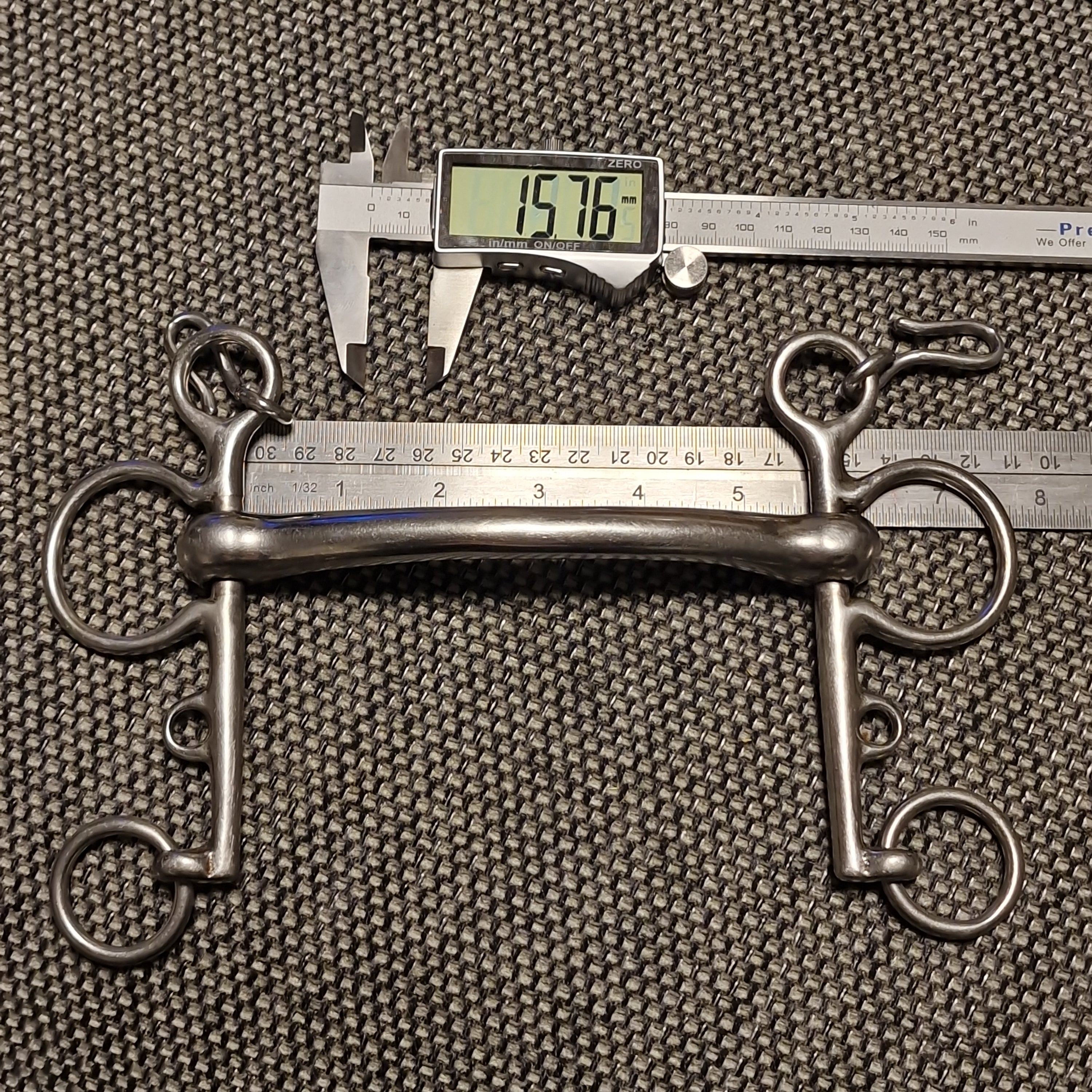 5.5" Eldonian pelham sliding cheek mullen bit B955 – The Bit Doctor