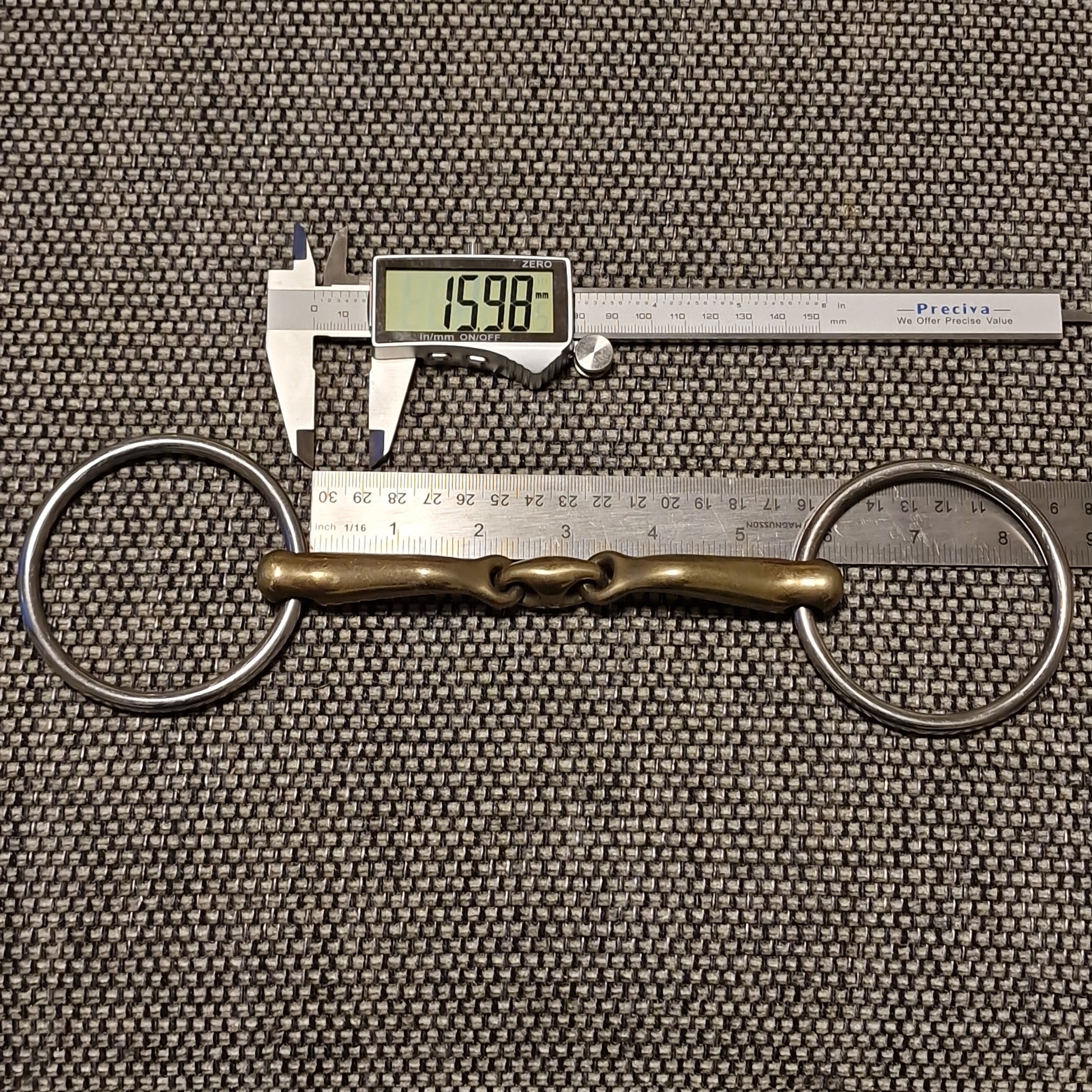 5.5" expert bits loose ring comfy mouth copper lozenge snaffle bit B78 ...