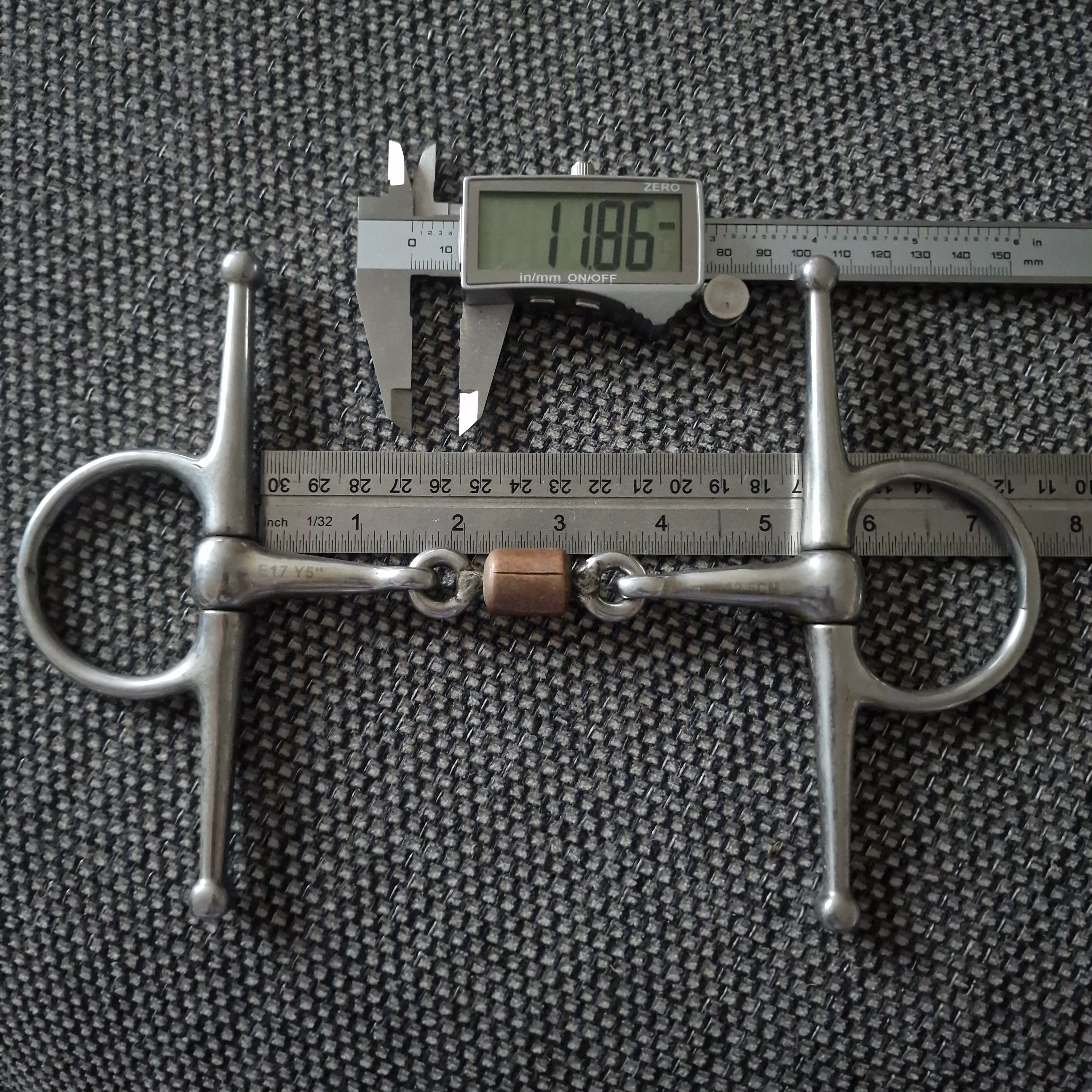 5" full cheek copper roller link snaffle bit B73 – The Bit Doctor