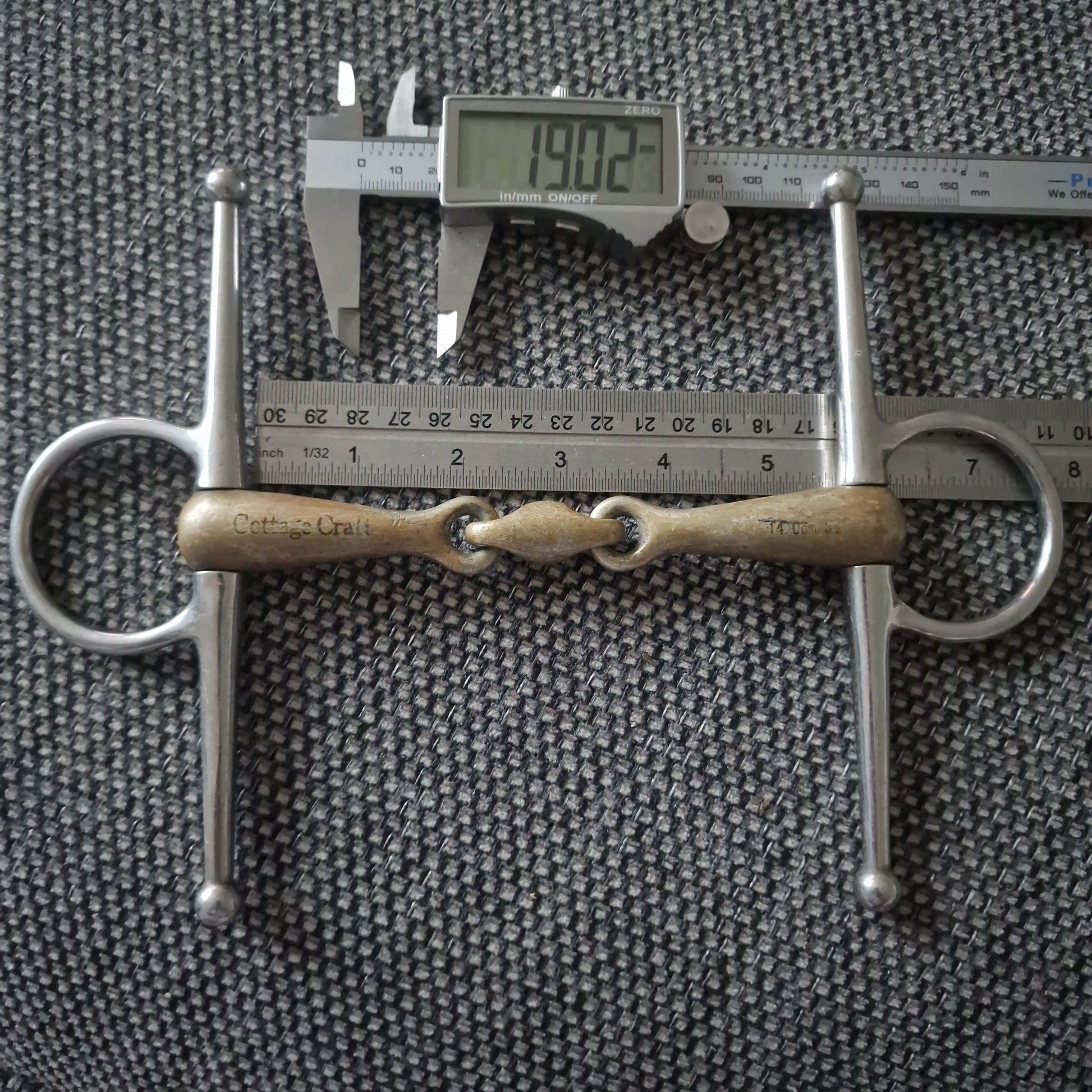 5.5" Full Cheek Copper Lozenge snaffle bit B437 – The Bit Doctor