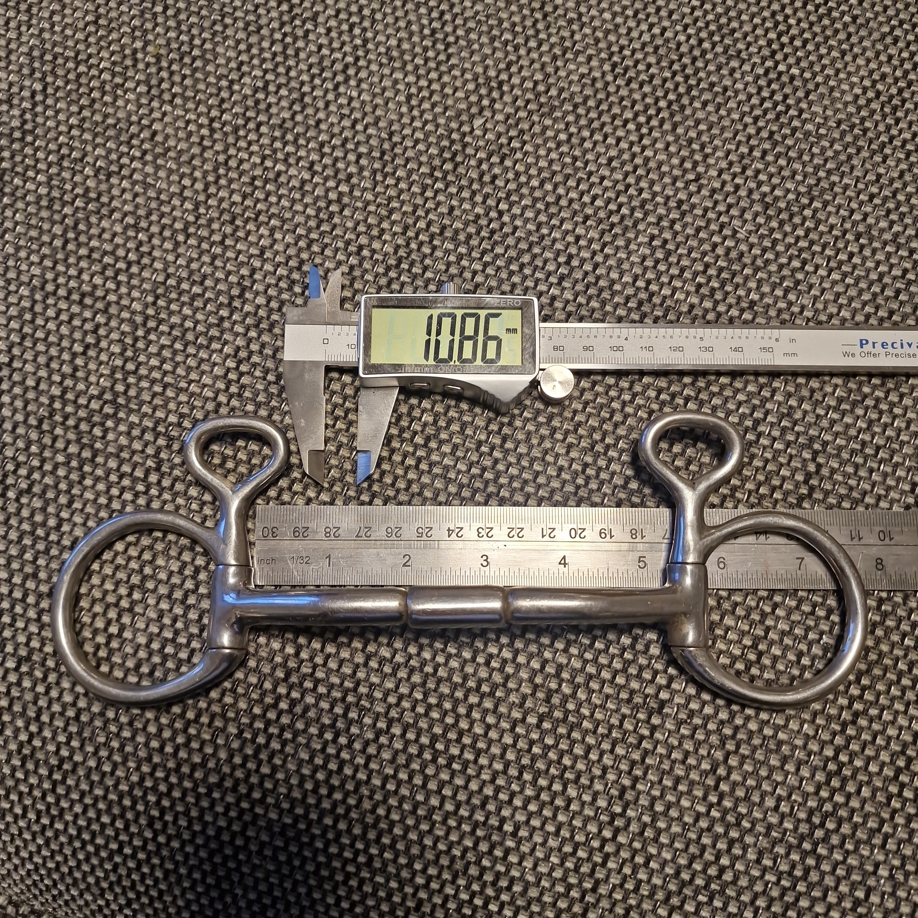 5" Myler MB32 Mullen Barrel Hanging cheek snaffle bit B937 – The Bit Doctor