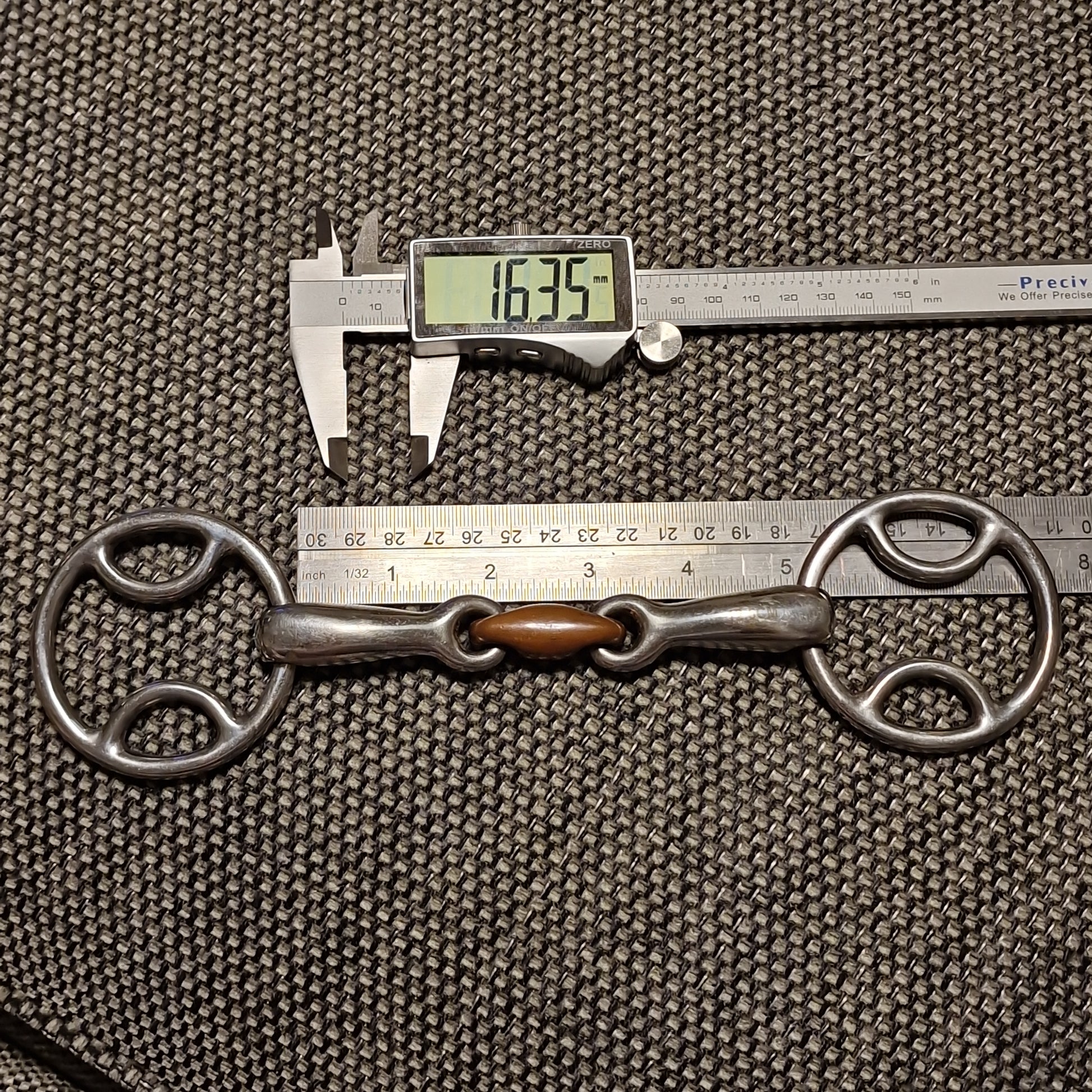 5" bevel copper lozenge small ring snaffle bit B187 – The Bit Doctor