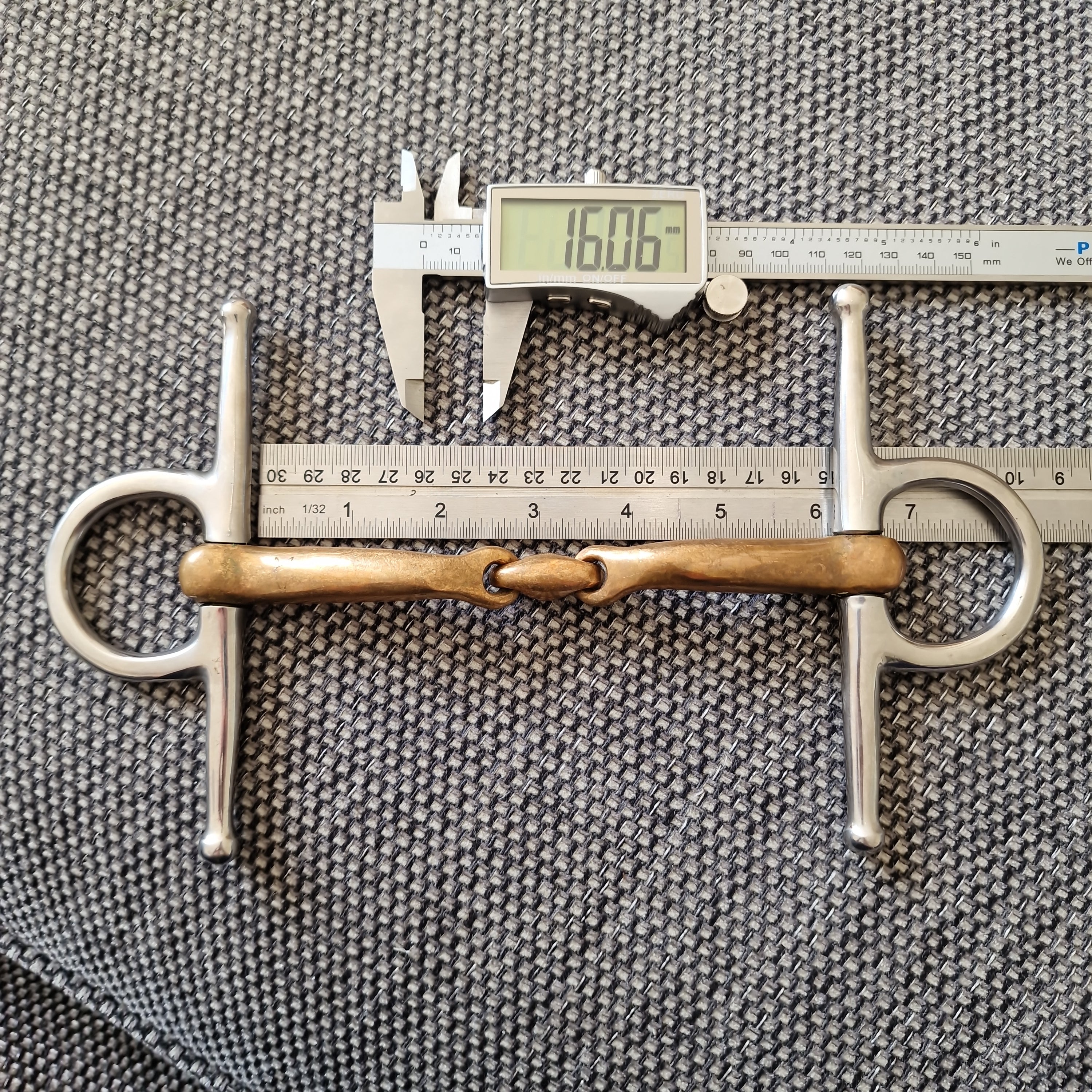 6" Expert Bits Full cheek comfy mouth anatomical copper lozenge snaffl ...