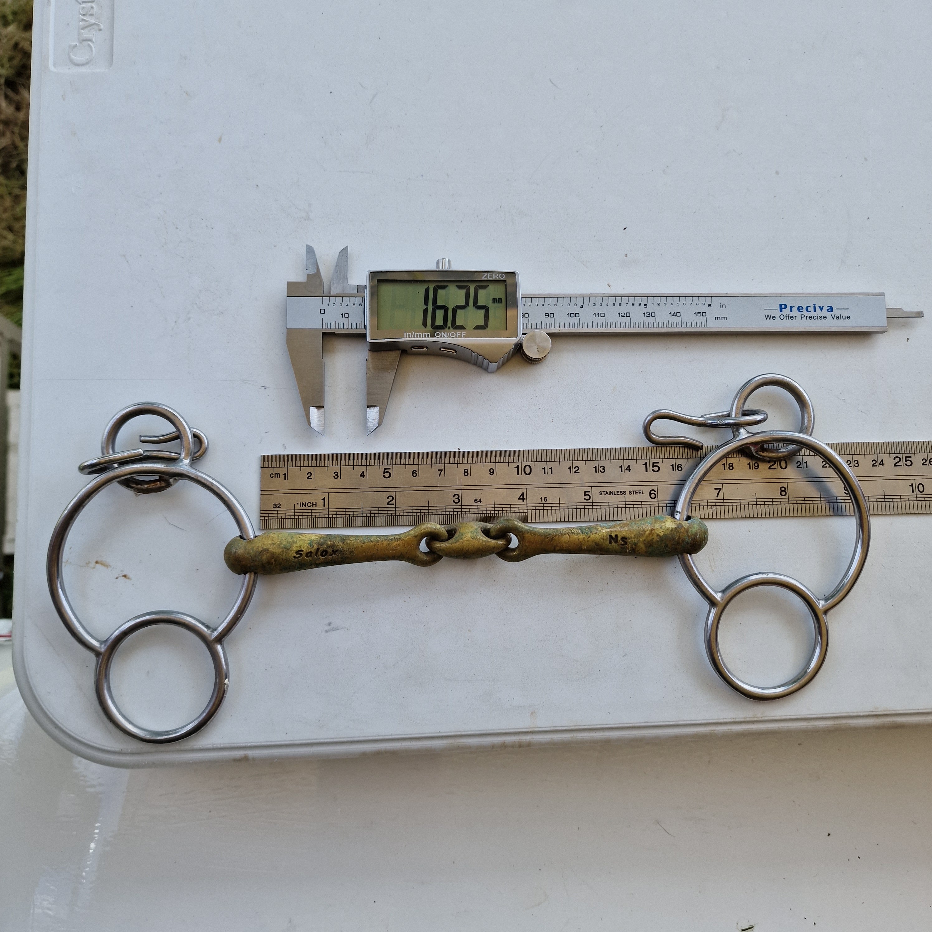 6" Neue Schule transangle lozenge Universal gag bit B1096 – The Bit Doctor