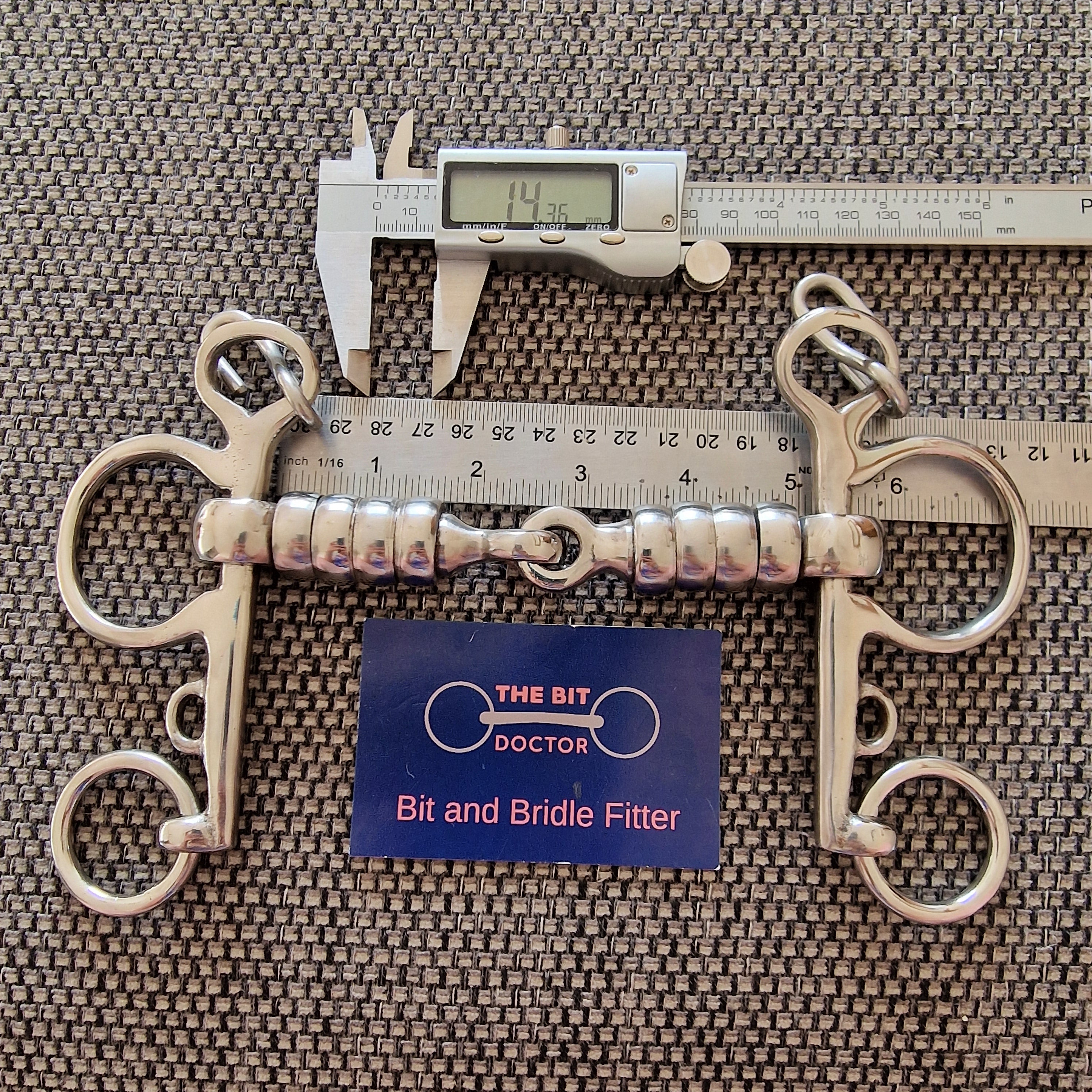 5" abbey custom jointed cherry roller pelham Bit B1526 – The Bit Doctor