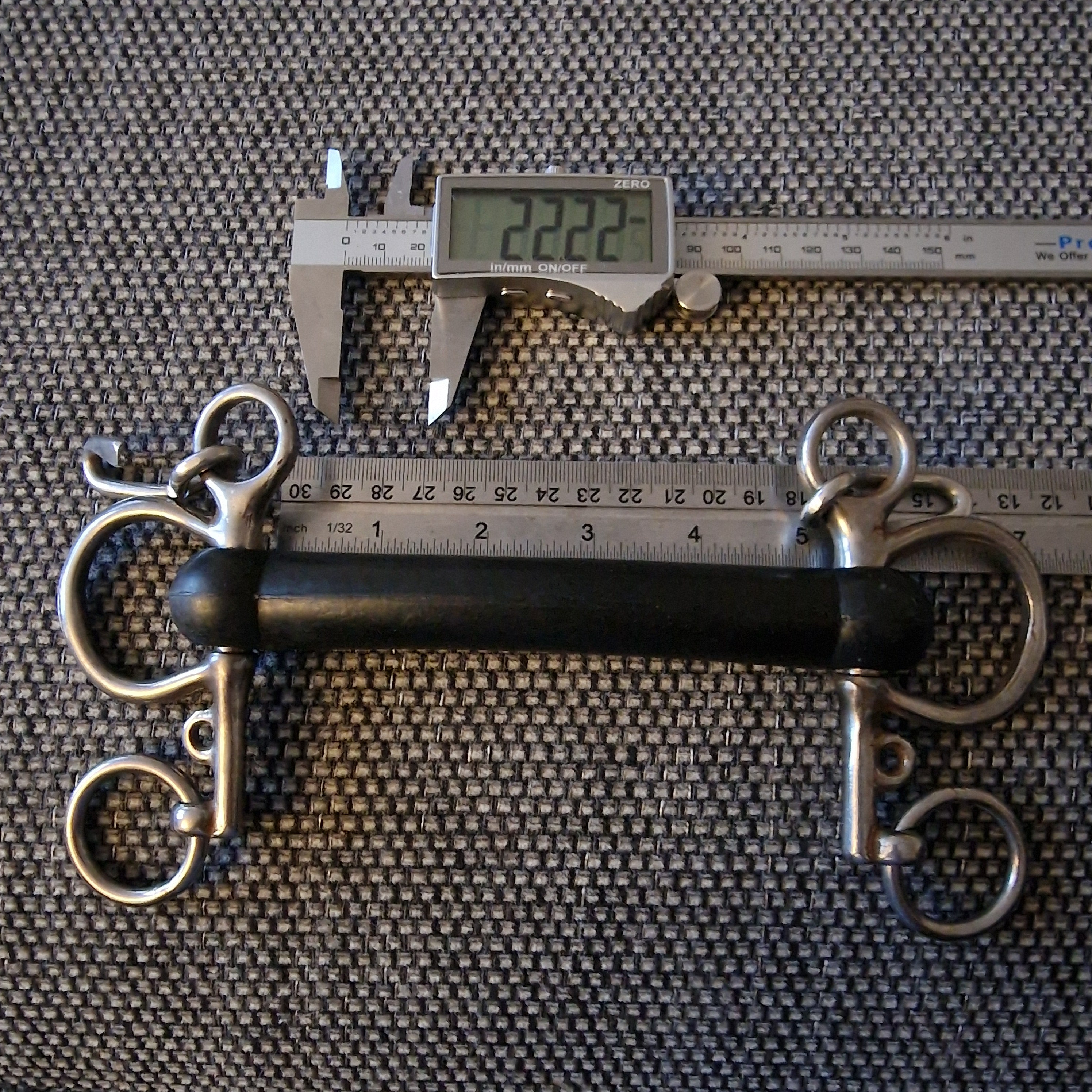 5" Abbey hard rubber baby pelham bit B599 – The Bit Doctor