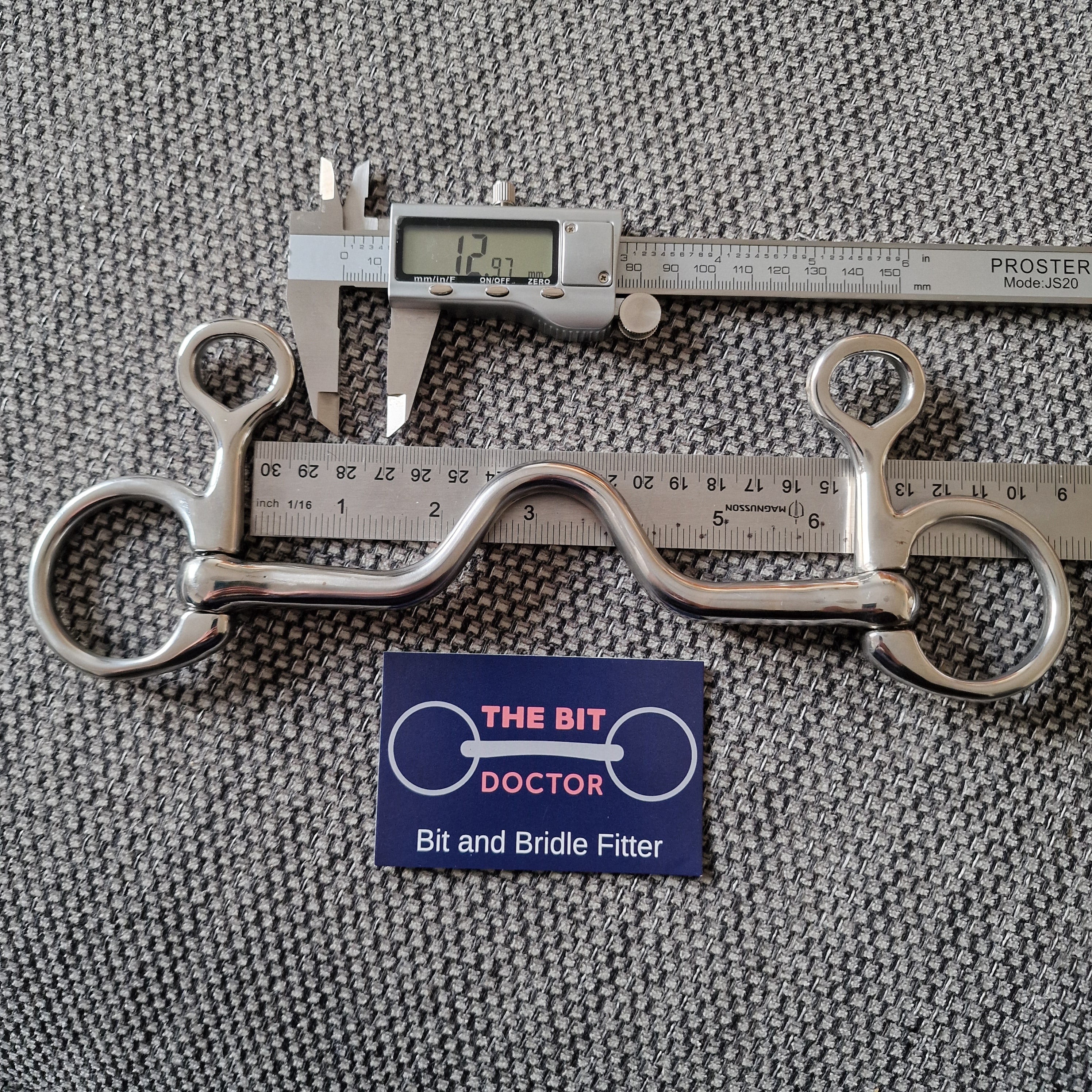 6.25" new Abbey custom high ported hanging cheek snaffle bit B854 – The ...